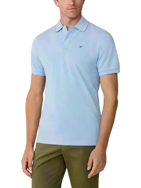 HACKETT Embroidered Slim-fit Polo Shirt - Blue