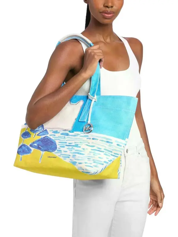 Michael Kors Beach Print Tote Bag - Blue