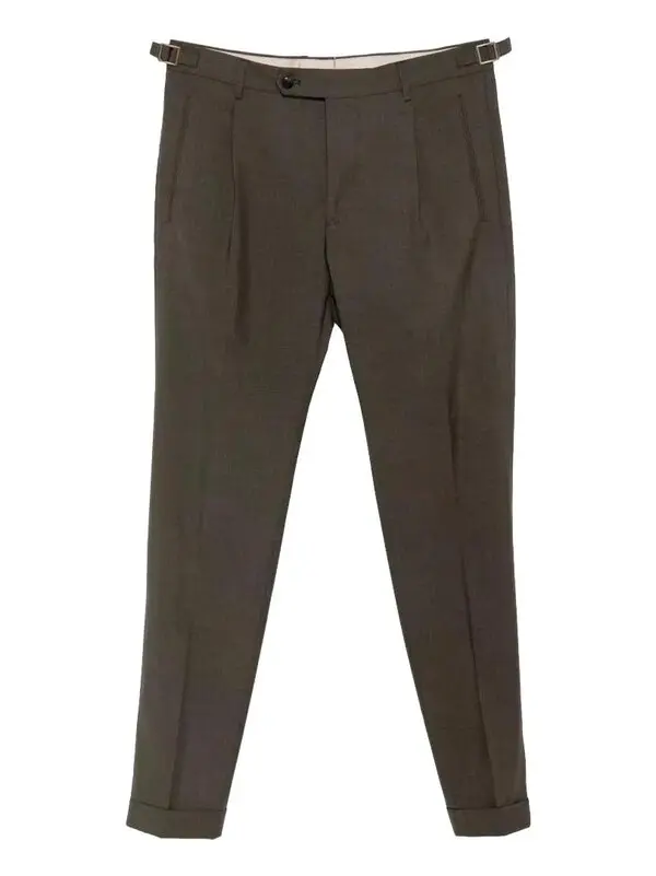 BERWICH Pleated Side-adjuster Trousers - Brown