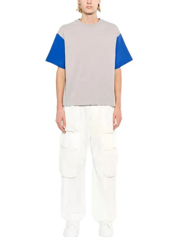 LII Colour-block Short-sleeve T-shirt - Grey