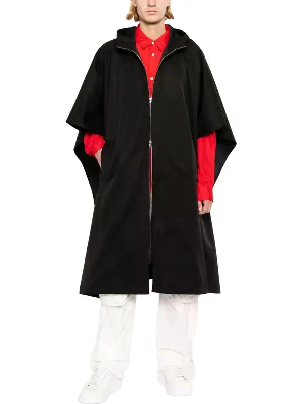 LII Hooded Zip-up Coat - Black