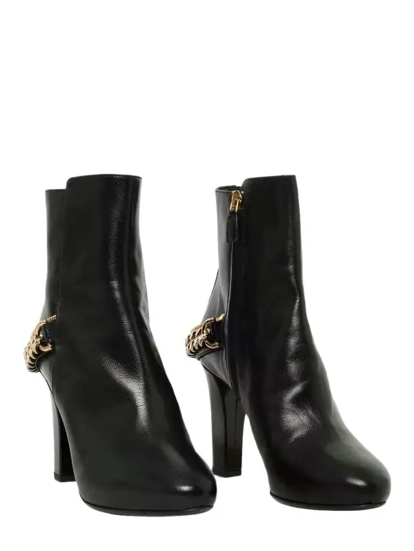 LANVIN Chain Detail Ankle Boots - Black