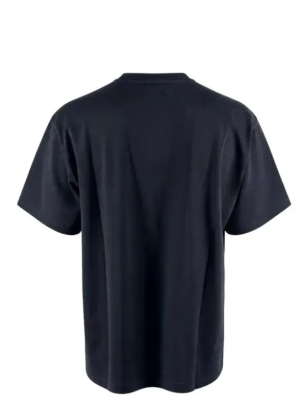 ALBERTO BRESCI Embroidered Motif Crew Neck T-shirt - Black
