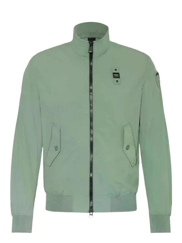 BLAUER. Logo Patch Zip-up Jacket - Neutrals