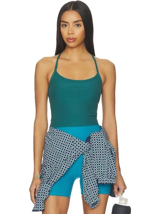 Beyond Yoga Spacedye Slim Racerback Cropped Tank Top - Teal