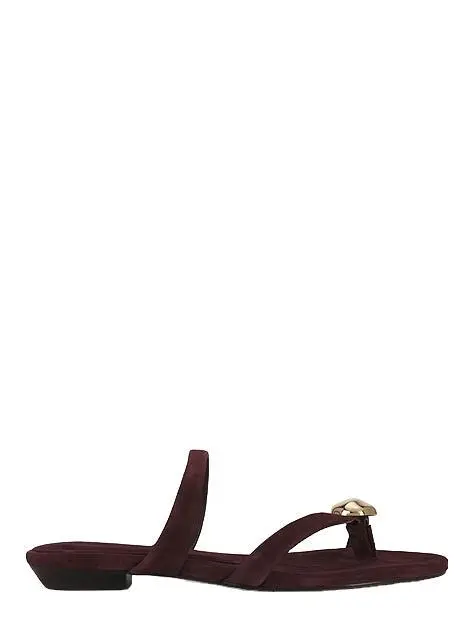Madewell Mila Organic Hardware Thong Sandal - Chocolate