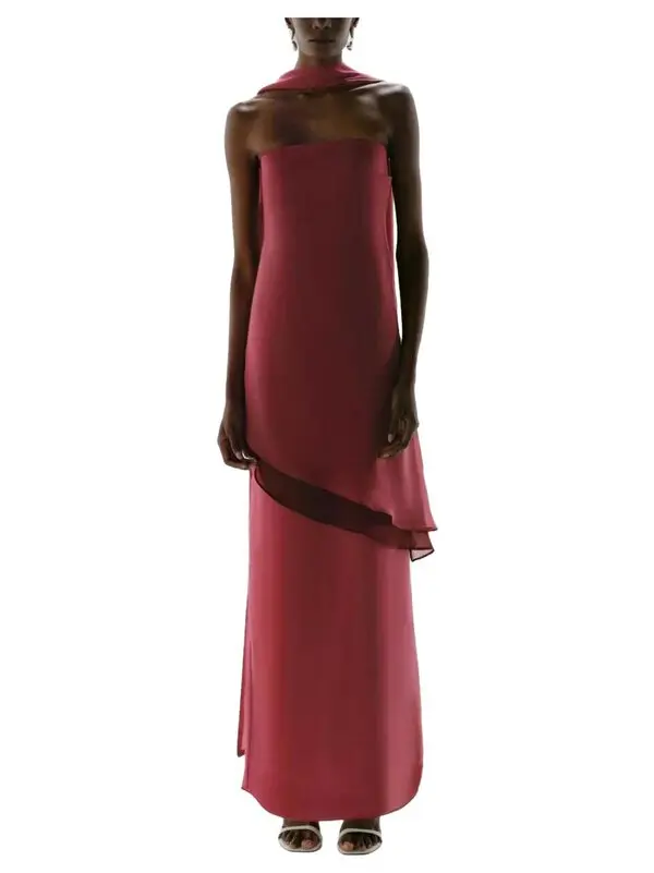 BAOBAB Strapless Scarf-detail Dress - Red
