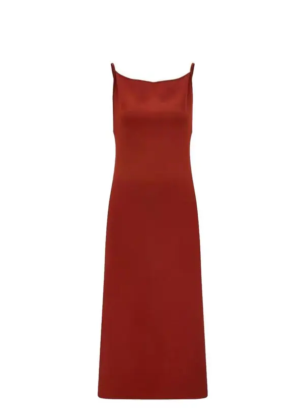 FERRAGAMO Knitted Slip Dress - Red