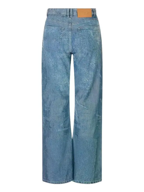 DIESEL® Acid Wash Wide-leg Jeans - Blue