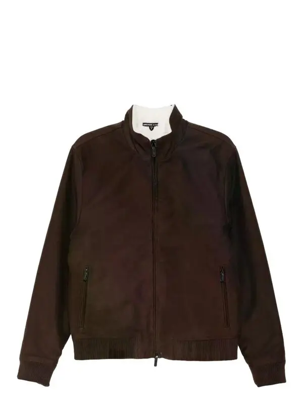 JAMES PERSE Moleskin Zip-up Jacket - Brown