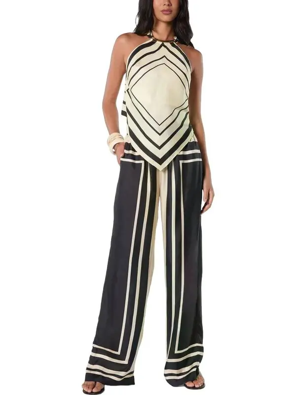 NICHOLAS Skye Halterneck Top - Neutrals