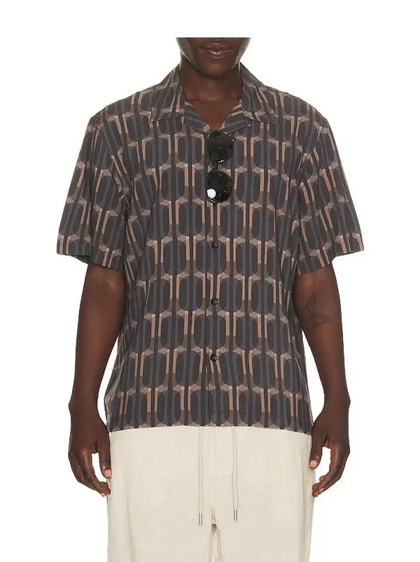 Rag & Bone Avery Printed Shirt In . Also - Brown