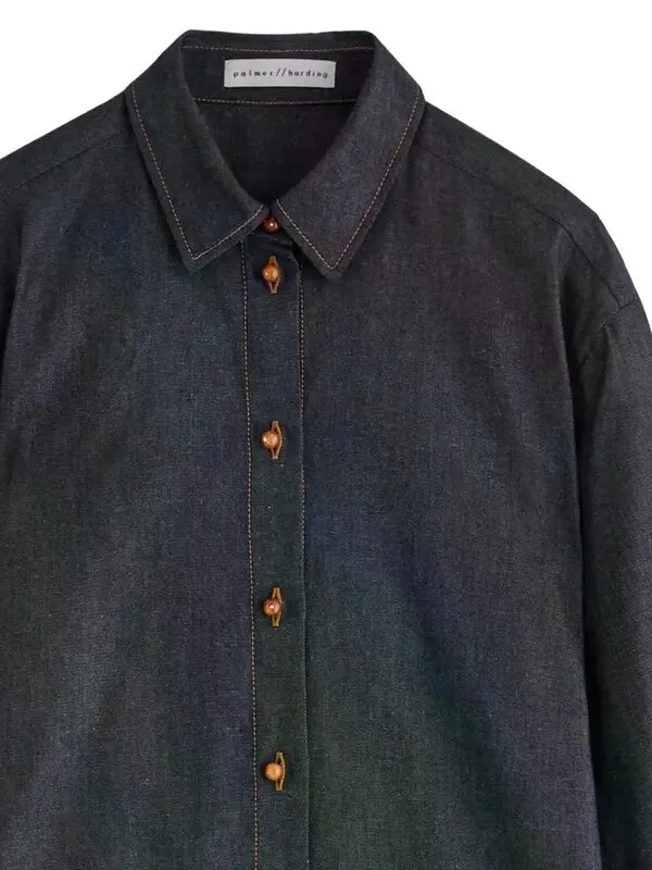 Palmer//harding Reflection Denim Shirt - Blue