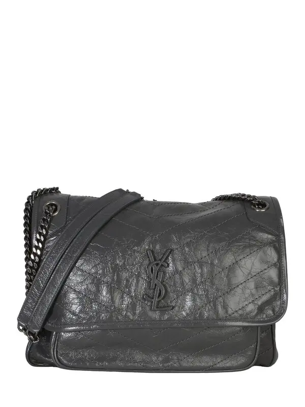 Saint Laurent Niki Chain Satchel - Gray