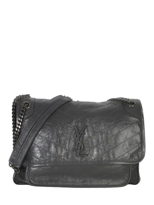 Saint Laurent Niki Chain Satchel - Gray