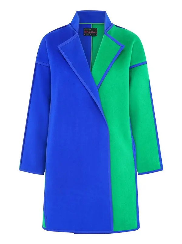 BEATRICE VON TRESCKOW Oversized Cashmere Blend Coat - Green/blue