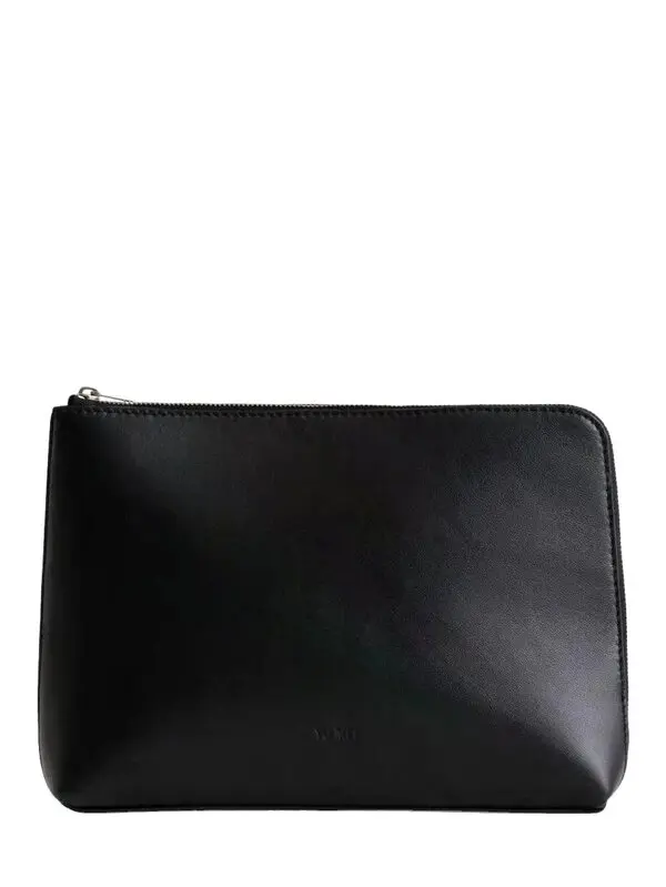 YU MEI Emily Leather Pouch - Black