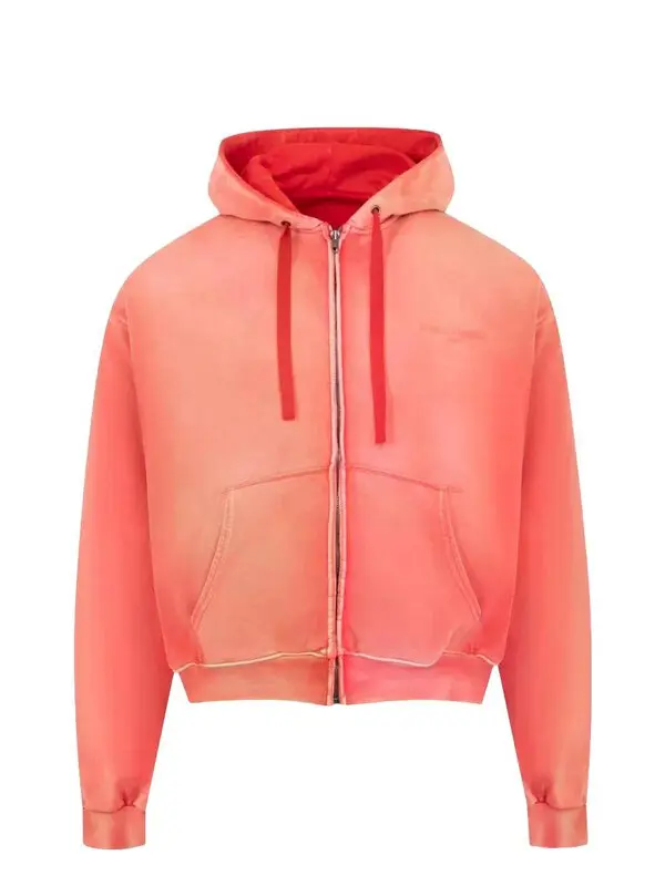 MAISON MARGIELA Faded Zip-up Hoodie - Red
