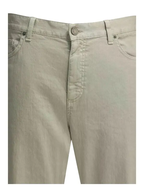 Zegna Linen Twill Trousers - Neutrals