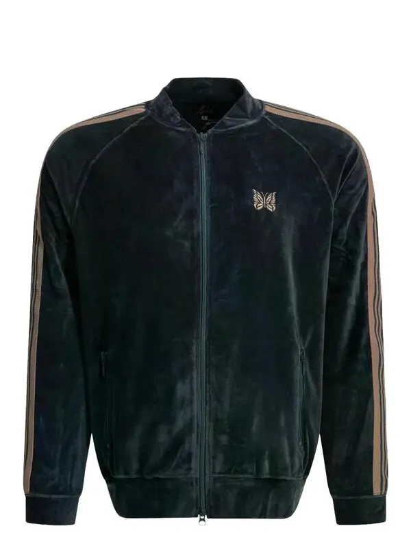 Needles Velour Side-stripe Sweater - Blue
