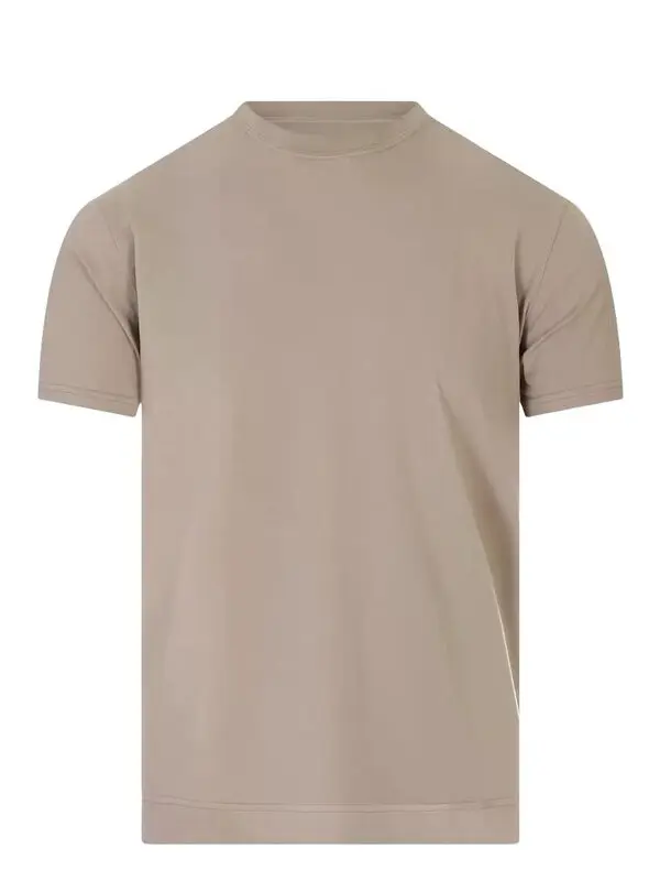 Fedeli Crew-neck Short-sleeve T-shirt - Neutrals