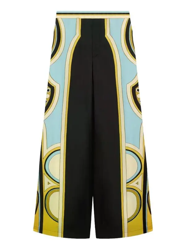 La DoubleJ Club Pants Sanctuary Motif Silk Twill - Black