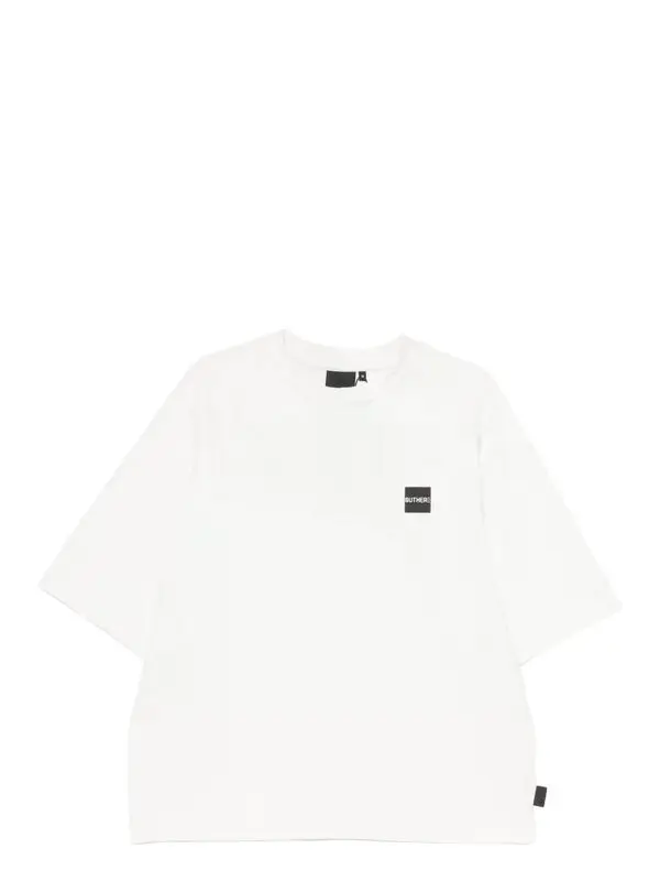 OUTHERE Logo-patch Raglan-sleeve T-shirt - White