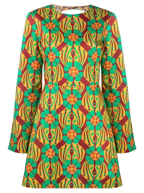 La DoubleJ Spock Floral-print Minidress - Red