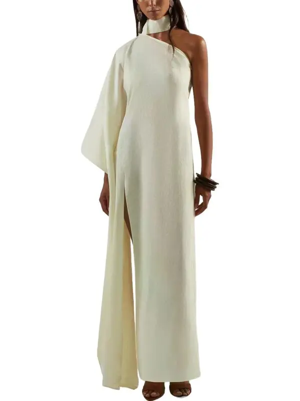 TALLER MARMO Paloma One-shoulder Maxi Dress - Neutrals