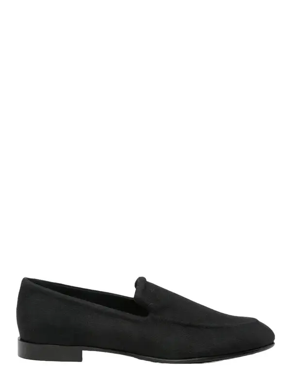 Canali Herringbone-pattern Loafers - Black