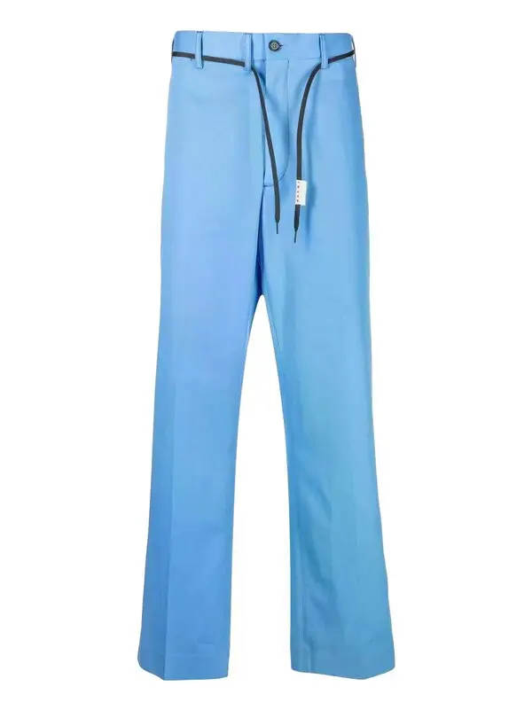 Marni Tailored Straight-leg Trousers - Blue