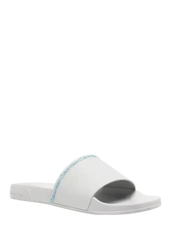 Calvin Klein Logo Detail Slides - Grey