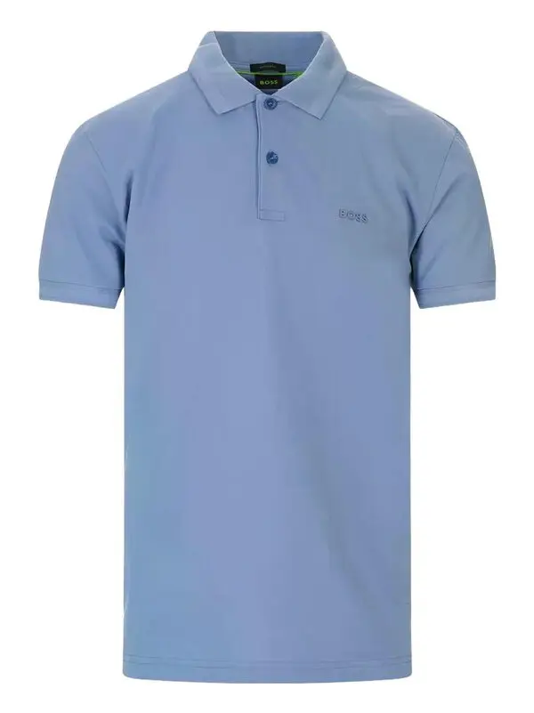 BOSS Logo-patch Polo Shirt - Blue