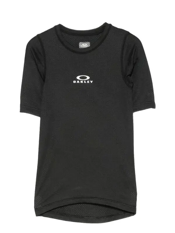 Oakley Logo Print Mesh T-shirt - Black