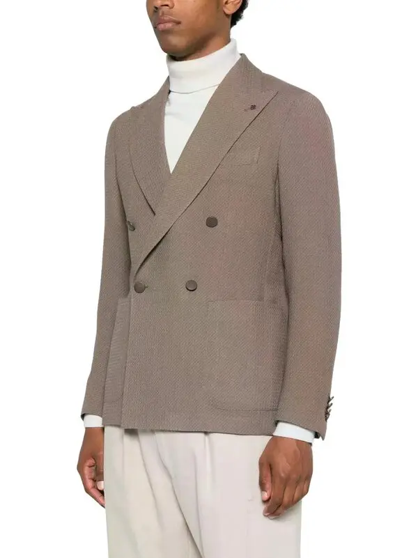 Tagliatore Double-breasted Jacket - Brown