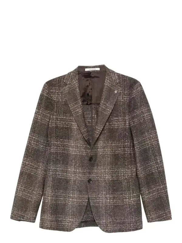 Tagliatore Check-pattern Jacket - Brown
