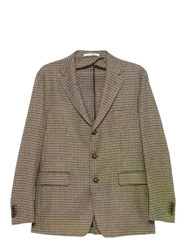 Tagliatore Houndstooth-pattern Single-breasted Blazer - Neutrals