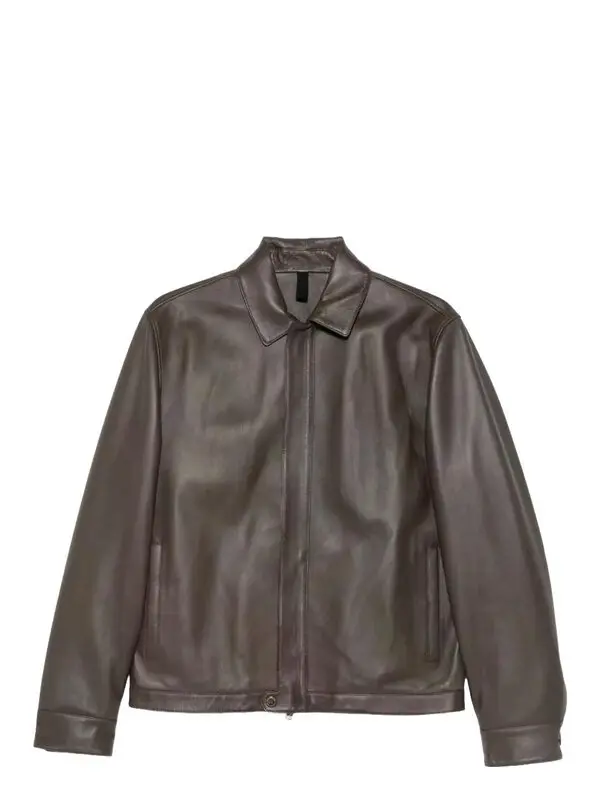 Tagliatore Leather Jacket - Brown