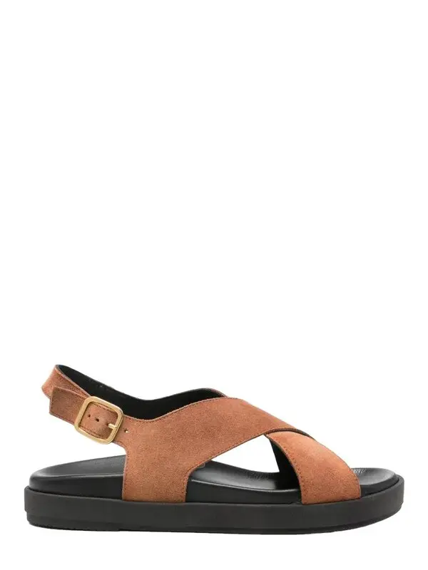 ALOHAS Nico Crossover Strap Sandals - Brown