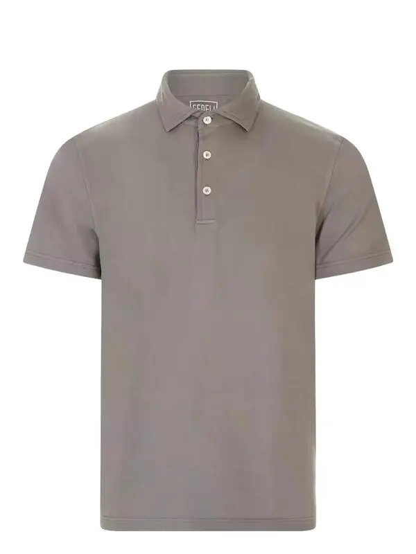 Fedeli Short-sleeve Polo Shirt - Grey
