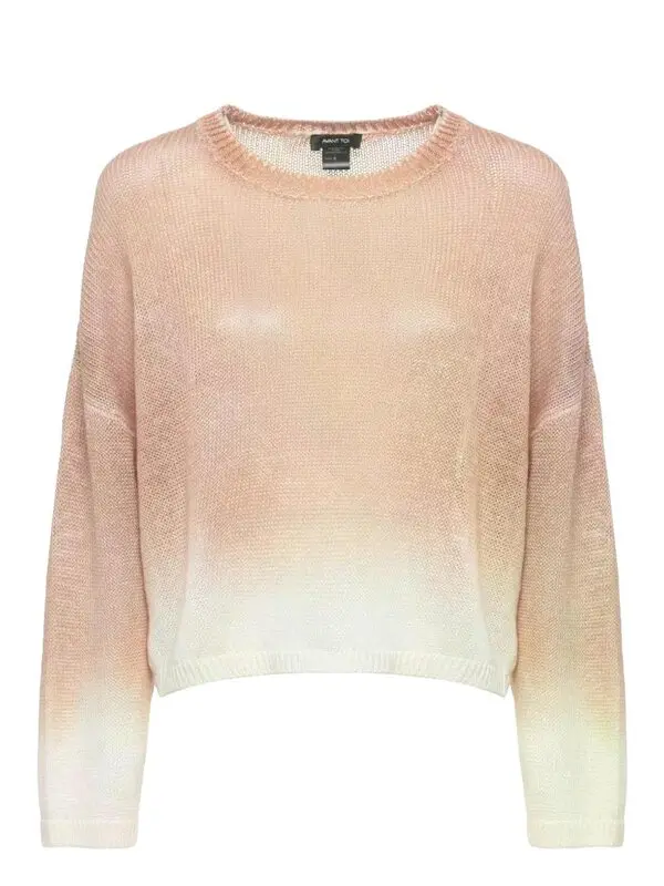 Avant Toi Ombré Effect Open Knit Sweater - Pink