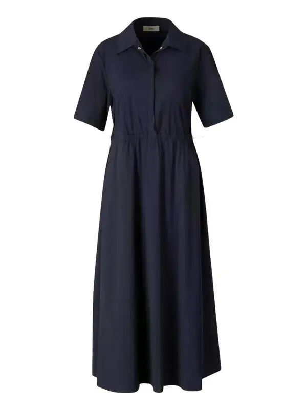 Herno Drawstring Waist Shirt Dress - Blue