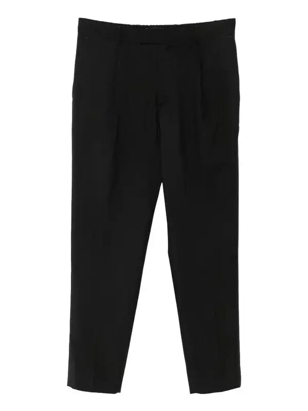 LOW BRAND Overseas Pleated Elasticated-waistband Trousers - Black