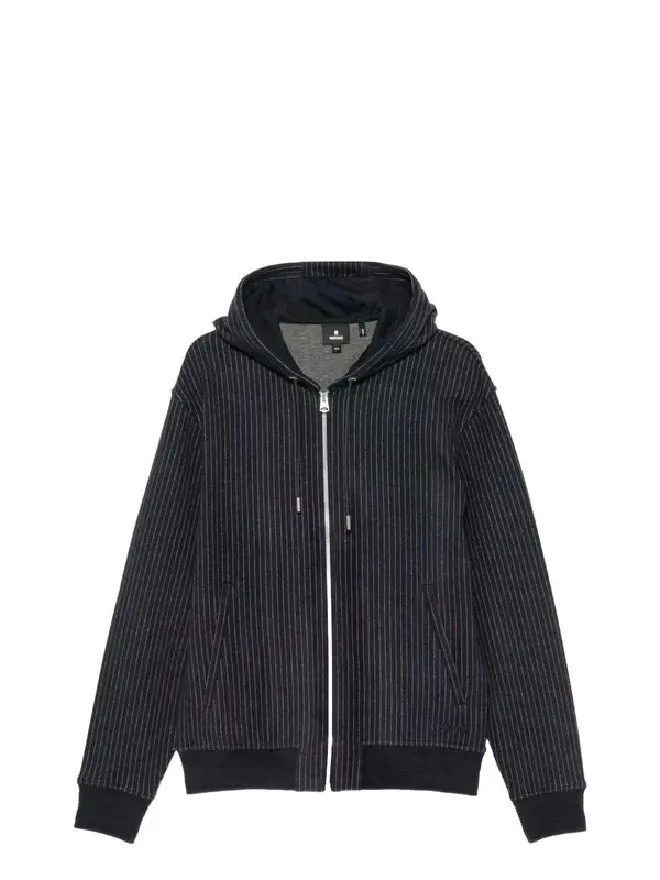 Mackage Pinstriped Zip-up Hoodie - Blue