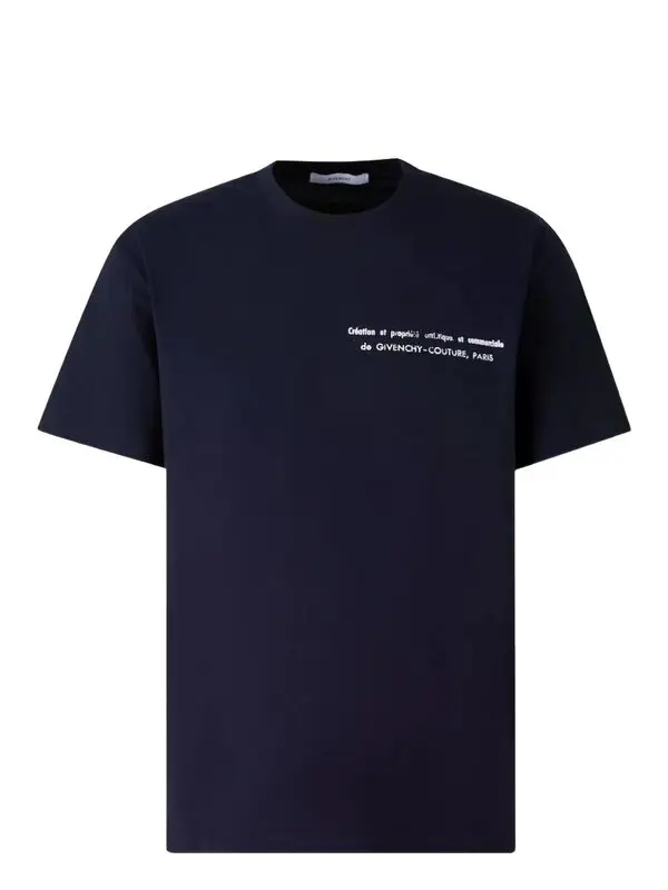 Givenchy Logo-print Cotton T-shirt - Blue