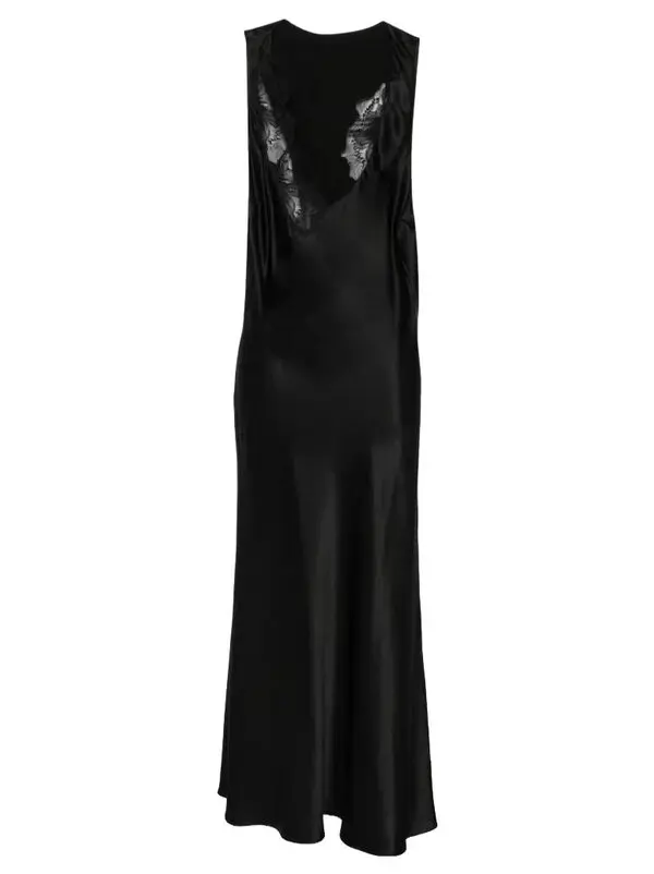 SIR. Montparnasse Lace-trim Racerback Maxi Dress - Black