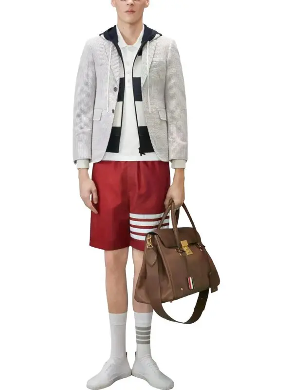 Thom Browne Hector 4-bar Striped Hoodie - Blue