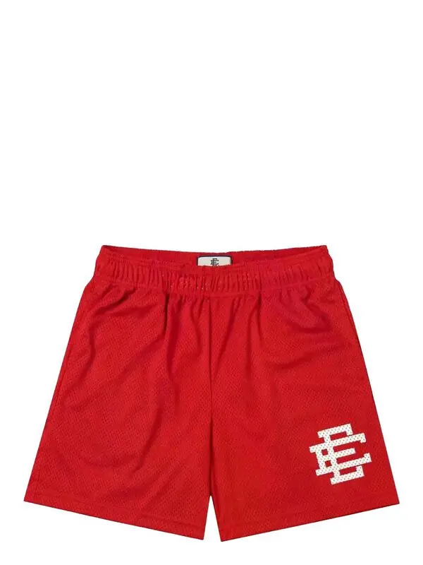 ERIC EMANUEL Logo Print Mesh Shorts - Red