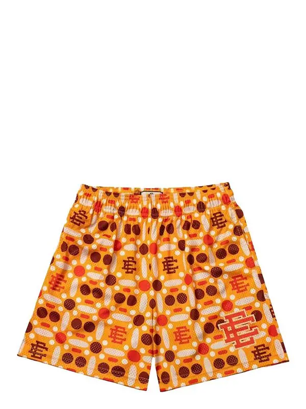 ERIC EMANUEL Graphic Print Mesh Shorts - Orange