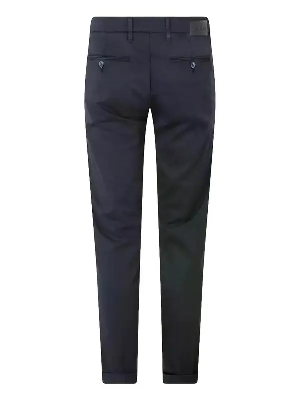 RE-HASH Tailored Trousers With Turn-up Cuffs - Blue